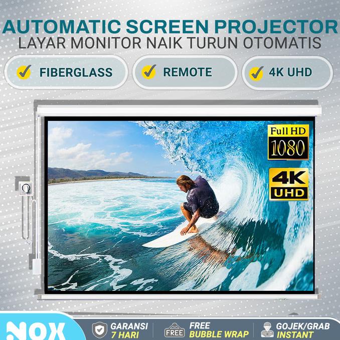 Jual Smart Automatic Projector Motorized Screen Layar proyektor ...