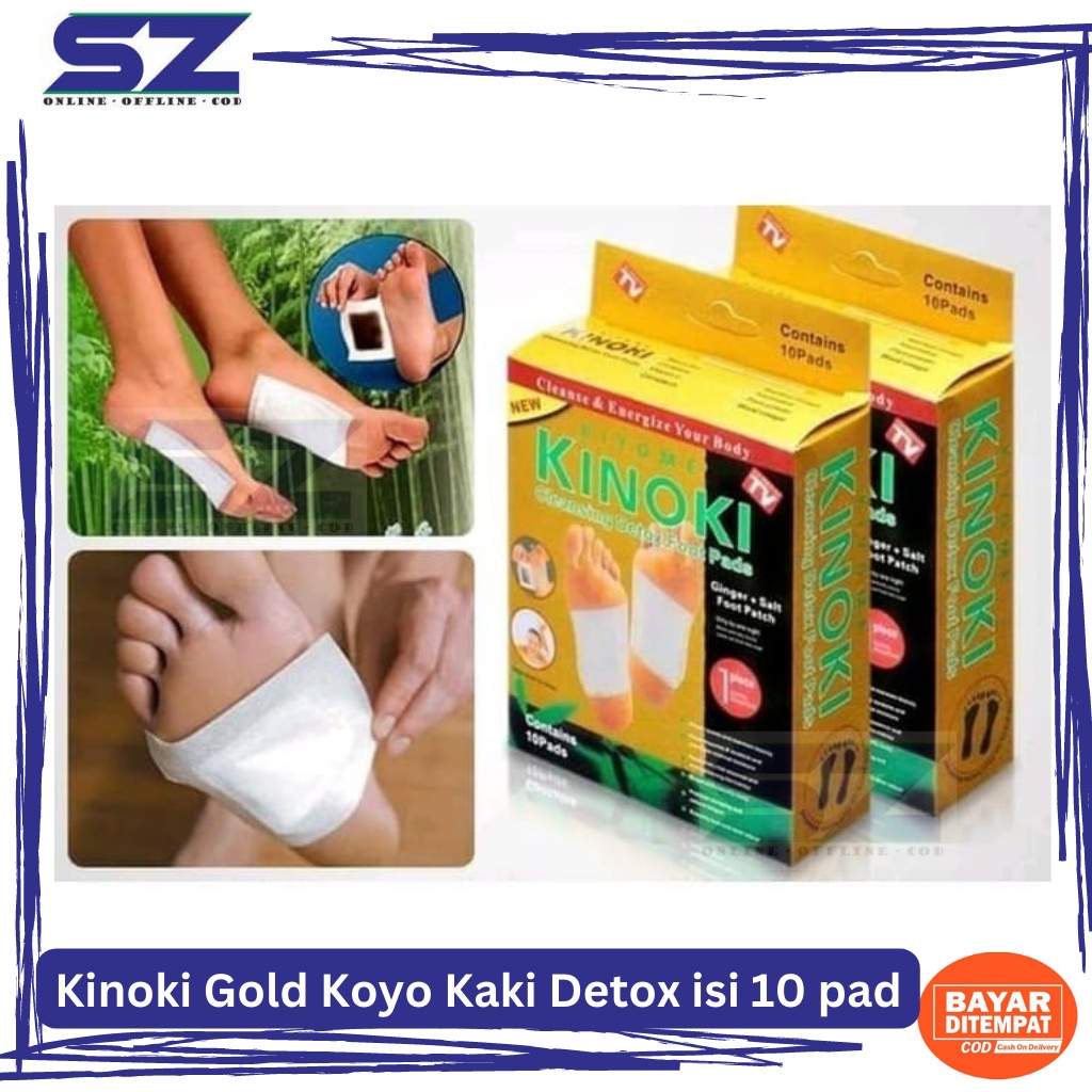 Jual Kinoki Gold Koyo Kaki Detox Original Isi 10 Pad Dalam 1 Box ...