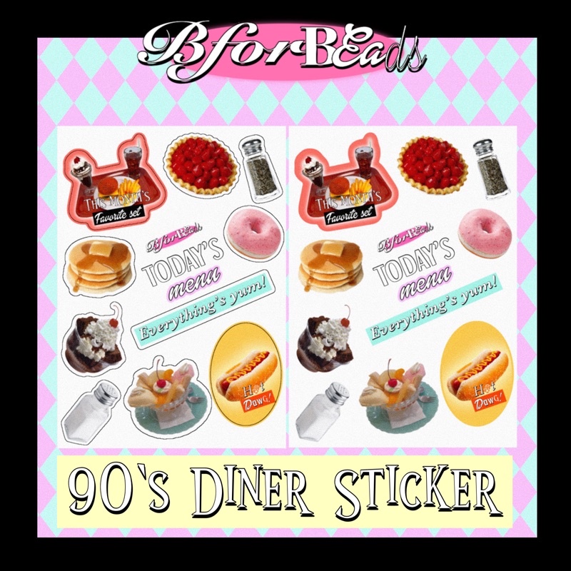 Jual 90’s diner sticker | Shopee Indonesia