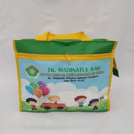 Jual souvenir tas map sekolah custom | Shopee Indonesia