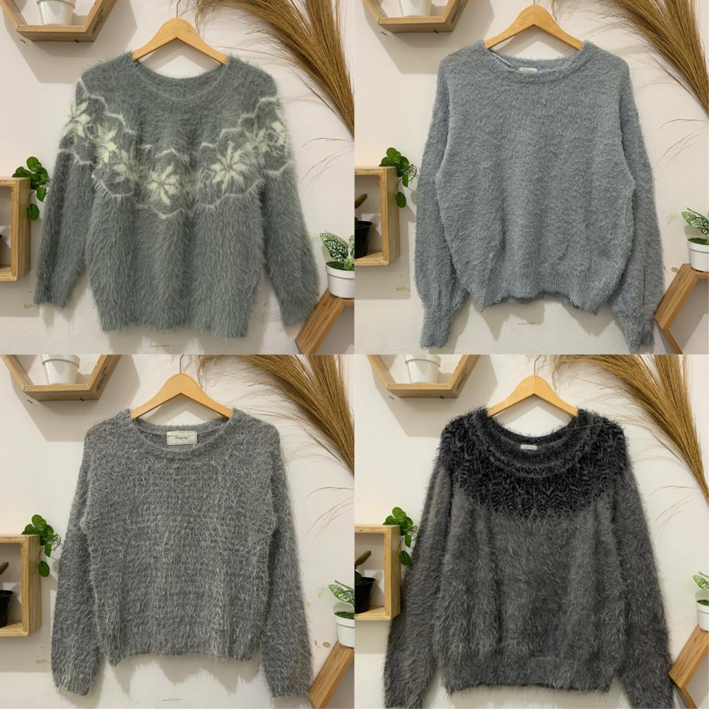 Jual BATCH-12 SWEATER FUZZY KOREAN STYLE / SWEATER BULU KOREAN STYLE ...