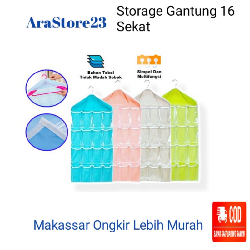 Jual Storage Gantung 16 Sekat | Shopee Indonesia