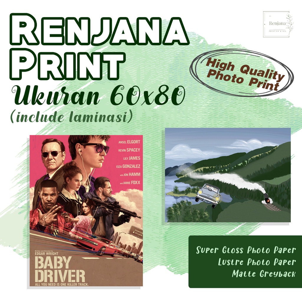 Jual Cetak Ukuran 60x80 Super Gloss Photo Paper/ Matte Greyback ...