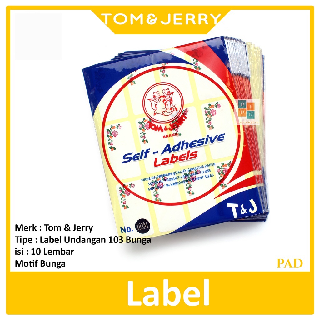Jual TOM & JERRY - Label Putih 103 Motif Bunga - Pad | Shopee Indonesia