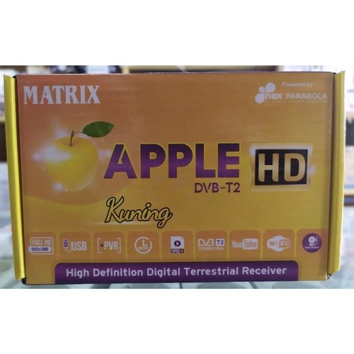 Jual Set Top Box Matrix Apple Kuning DVB T2 Digital | Shopee Indonesia