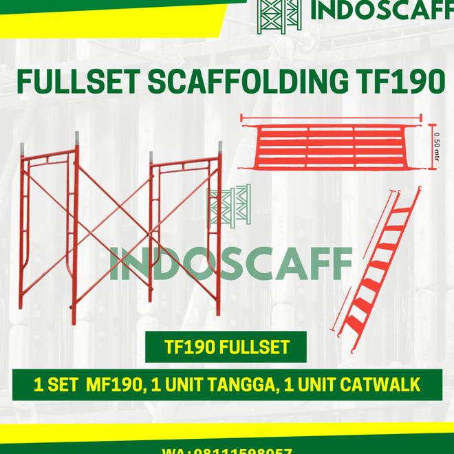 Jual 1 Set Scaffolding Main Frame 190 + 1 Unit Catwalk + 1 Unit Tangga ...