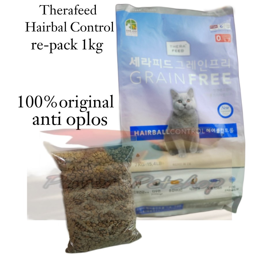 Jual Therafeed Hairball Control repack 1kg - Makanan Kucing | Shopee ...