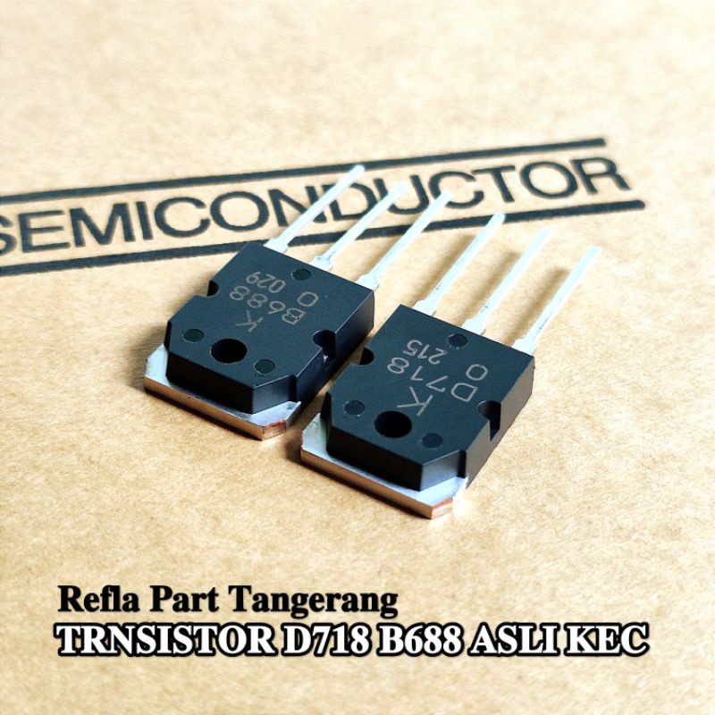 Jual ( 1 SET ) TRANSISTOR D718 D 718 NPN B688 B 688 PNP ASLI KEC ...