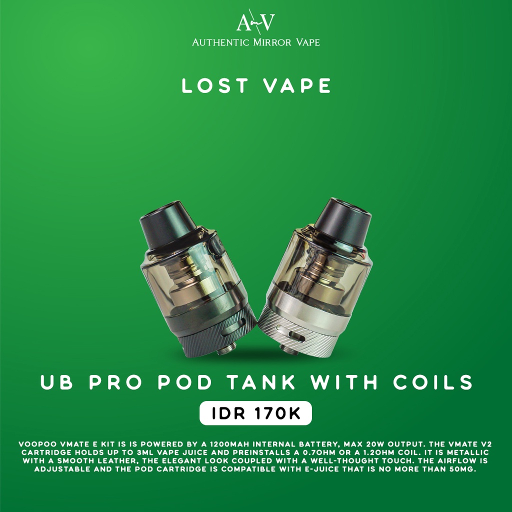 Jual Lost Vape UB PRO Pod Tank 5ML with 2 Coils 100% Authentic by ...