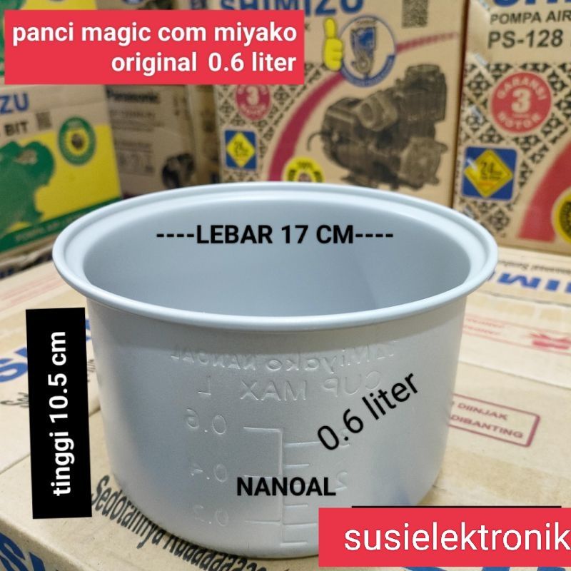 Jual panci magicom original Miyako ukuran 0.6L 1.2 L 1.8L 2.2 liter ...
