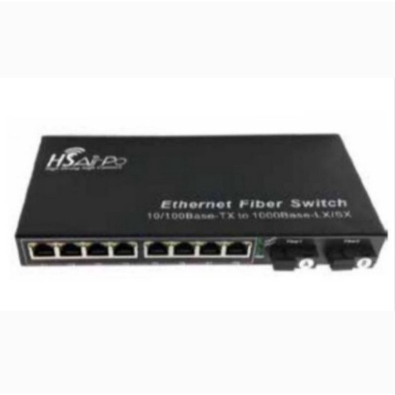 Jual HSAirPo CM2F8E 2 Fo 8 Lan Media Converter Fiber Optik 2Fo 8Lan HS ...