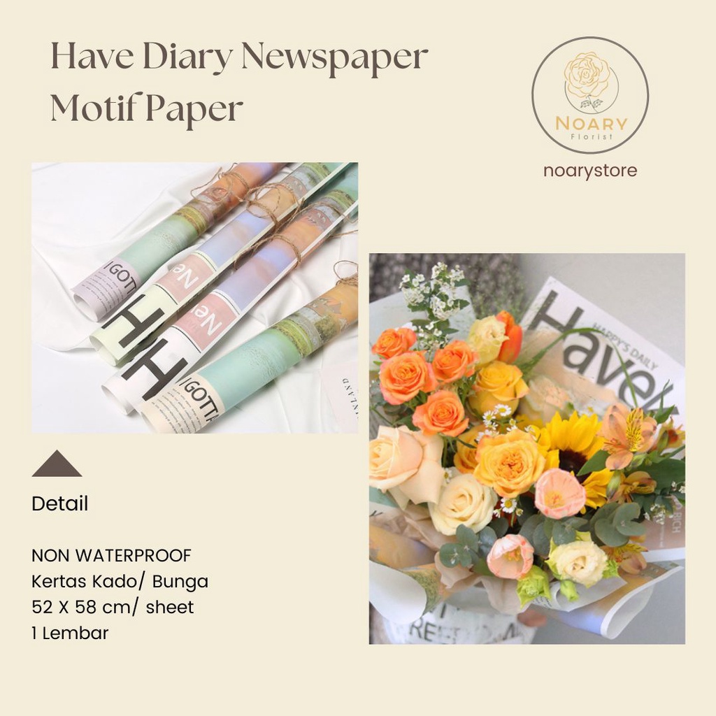 Jual Have Diary Newspaper Motif Paper | Shopee Indonesia