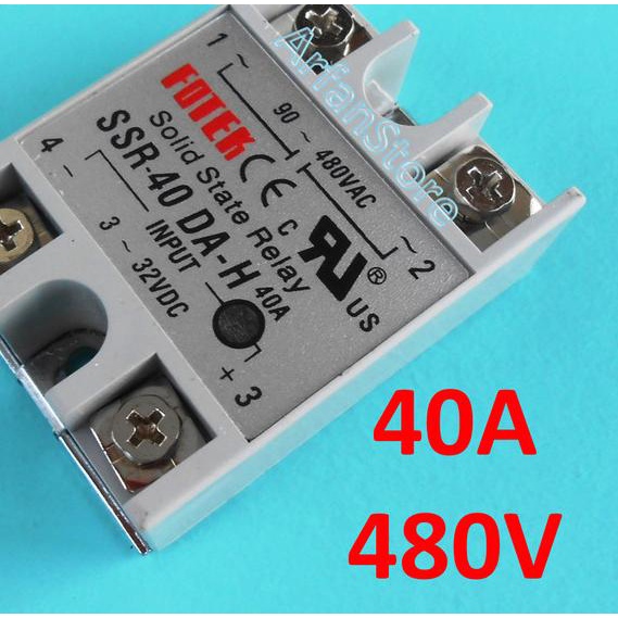Jual Solid State Relay 40A SSR AC 90-480V Input DC 3-32V SSR40DAH 40 Ampere | Shopee Indonesia