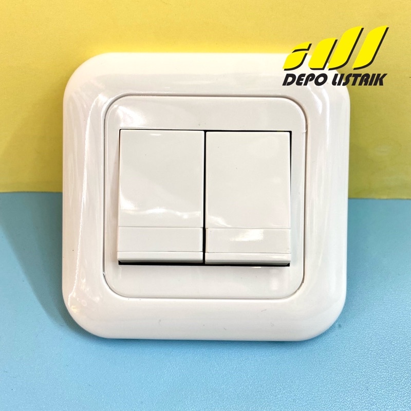 Jual DEPO LISTRIK Boss Saklar Double Seri B82/1/2A / Saklar 2 gang 1 ...