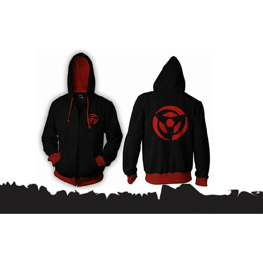 Jual Aduuh.co Jaket Anime Naruto Akatsuki uchiha sharingan 4 strip ...