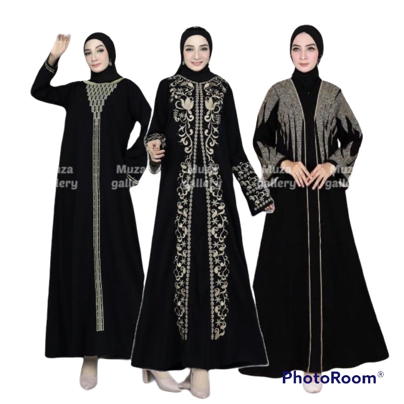 Jual PROMO New abaya maxi dress dubai hawa haura swaroski turki india ...