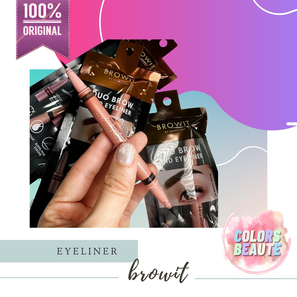 Jual Browit Duo Brow and Eyeliner by Nongchat SERAT ALIS | Shopee Indonesia
