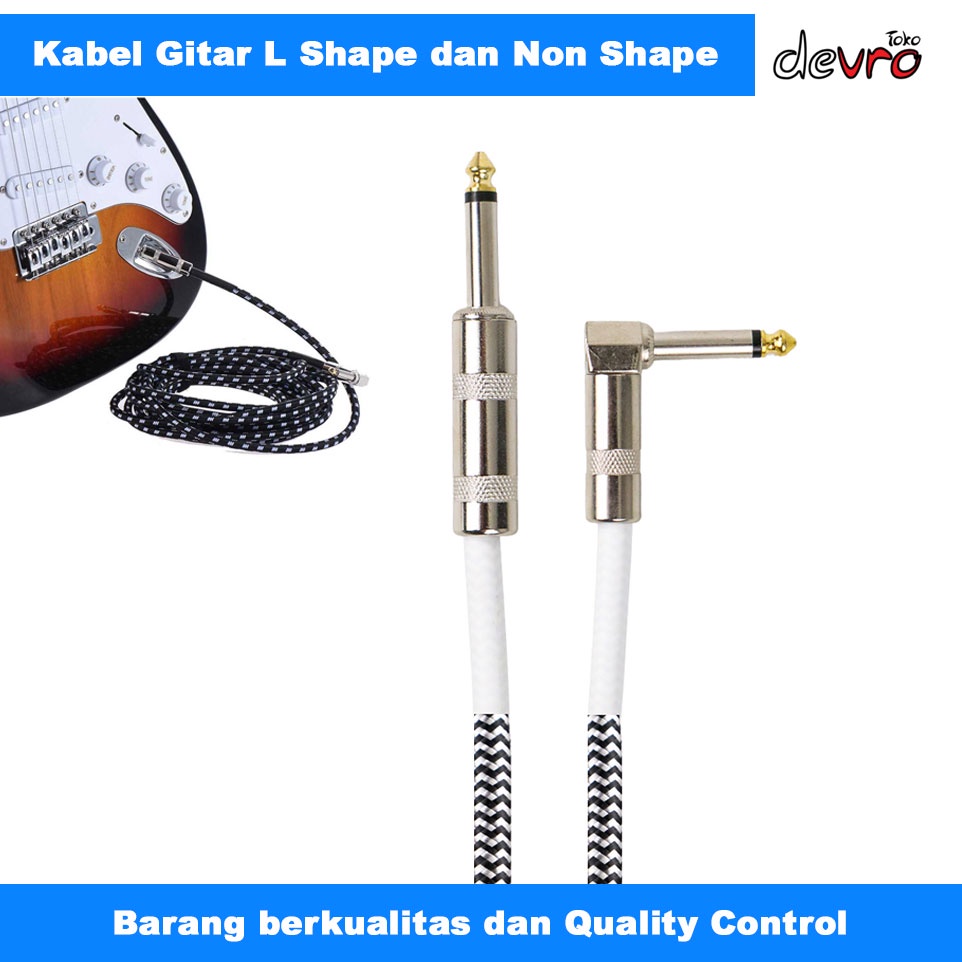 Jual Kabel Gitar Bass Elektrik Braided - Panjang 3 Meter dan 5 Meter ...