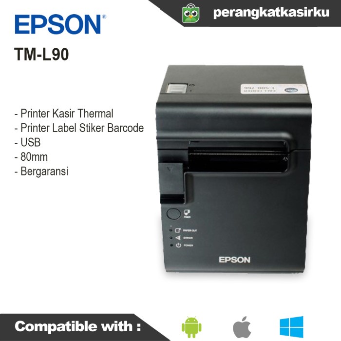 Jual PRINTER STRUK KASIR DAN LABEL BARCODE EPSON TM-L90 THERMAL USB ...