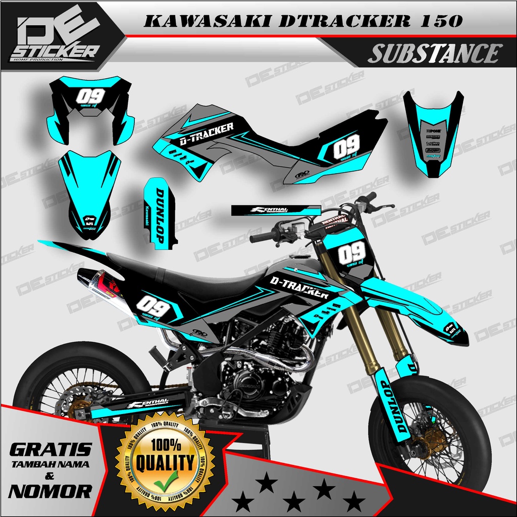 Jual stiker motor klx dtracker full body full variasi sticker variasi ...