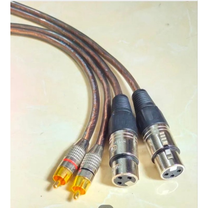 Jual Kabel Mixer Ke Power Amplifier kabel xlr canon Female 3pin to RCA ...
