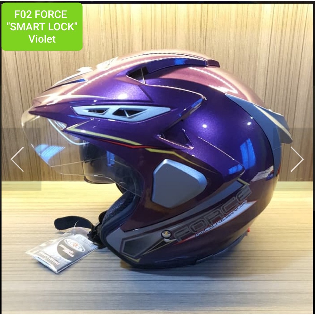 Jual Helm Motor FORCE Smart Lock Half Face SNI | Shopee Indonesia