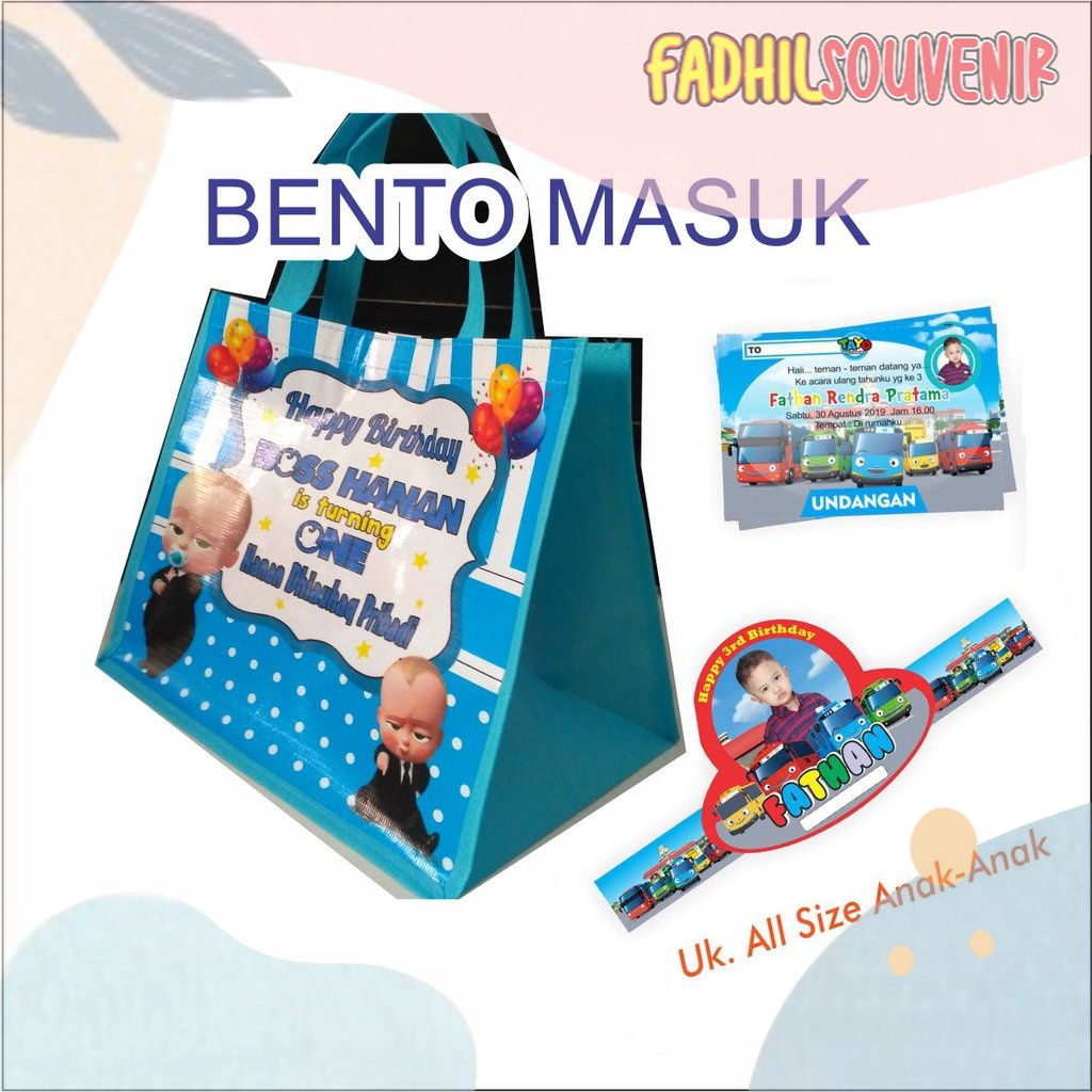 Jual Fadhilsouvenir (25x20x18) PAKET ULTAH MURAH TAS MUAT BOX BENTO Tas ...