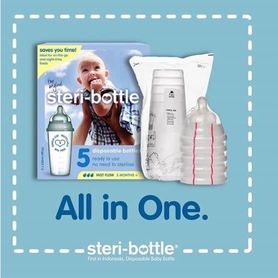 Jual Botol Susu sekali pakai Steri Bottle isi 5 pcs | Shopee Indonesia