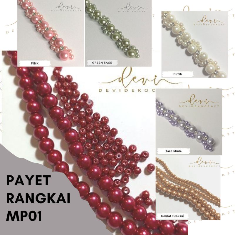 Jual MP01 Payet Rangkai, Kombinasi Mutiara Kristal | Shopee Indonesia