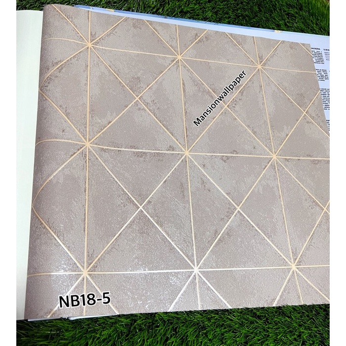 Jual Wallpaper Dinding Geometri Industrial Kotak Segitiga Acian Abstrak ...