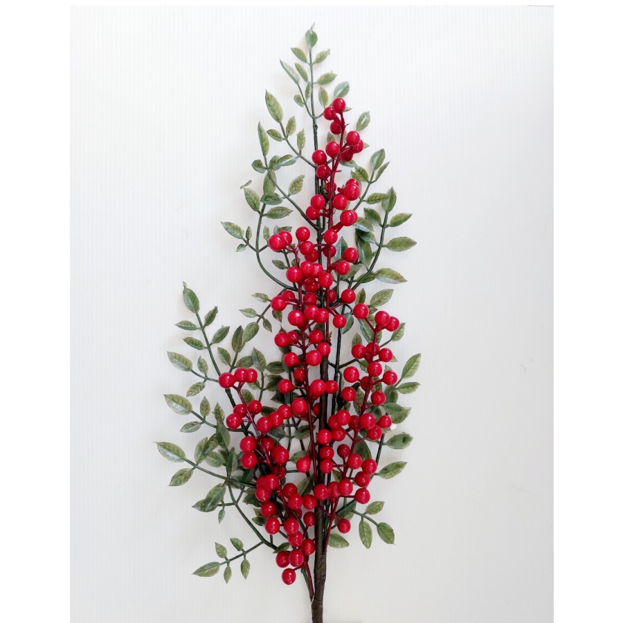 Jual Hiasan Natal - Mini Red Berries with Leaves 1's | Shopee Indonesia