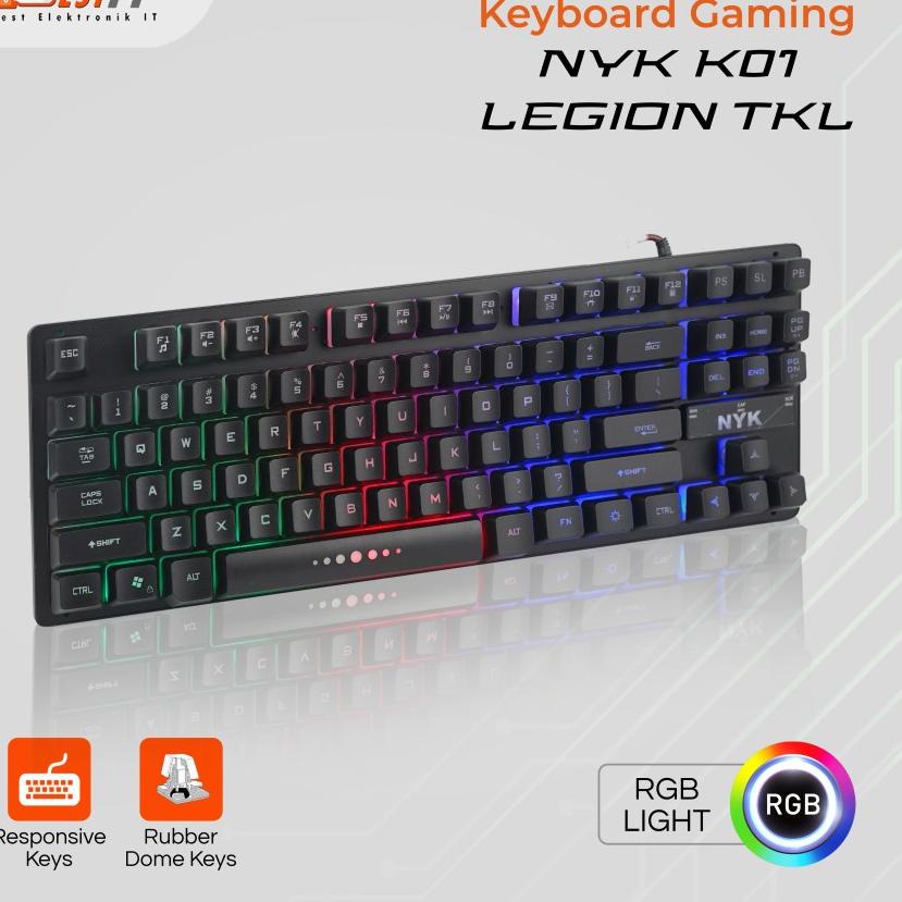 Jual Keyboard Gaming NYK TKL K01 Gaming Keyboard | Shopee Indonesia