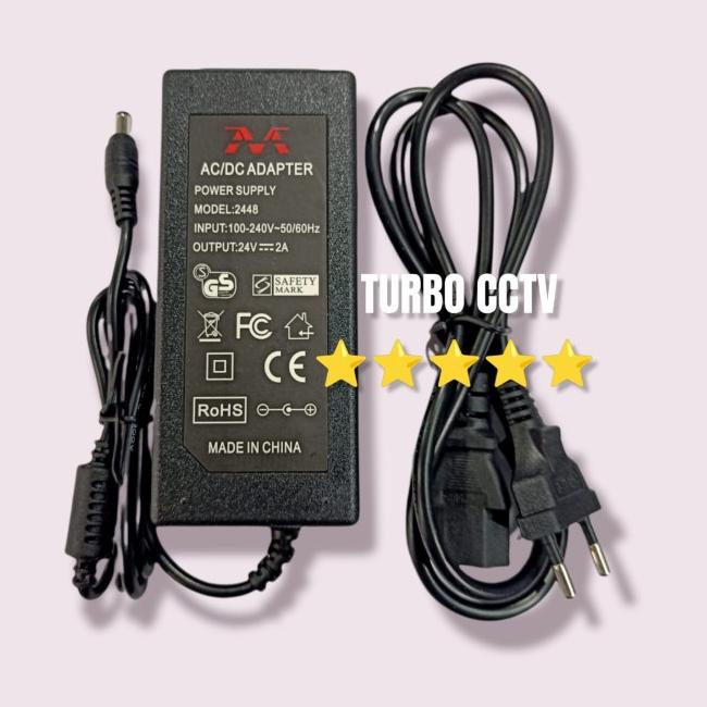 Jual Adaptor 24V 2A Power Supply Switching Adaptor 24 Volt 2A murni | Shopee Indonesia