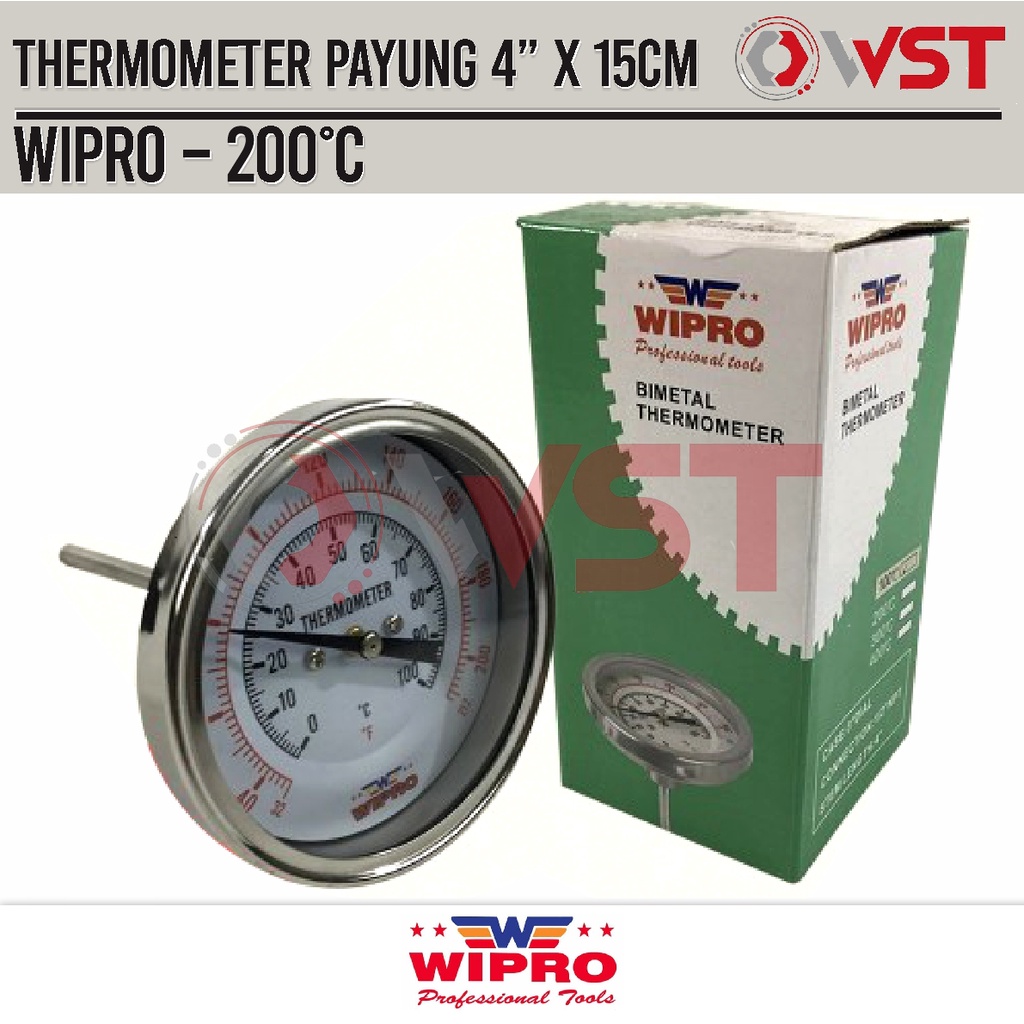 Jual Wipro Thermometer Payung 200C 4inch / Termometer Tusuk 200 Celcius ...