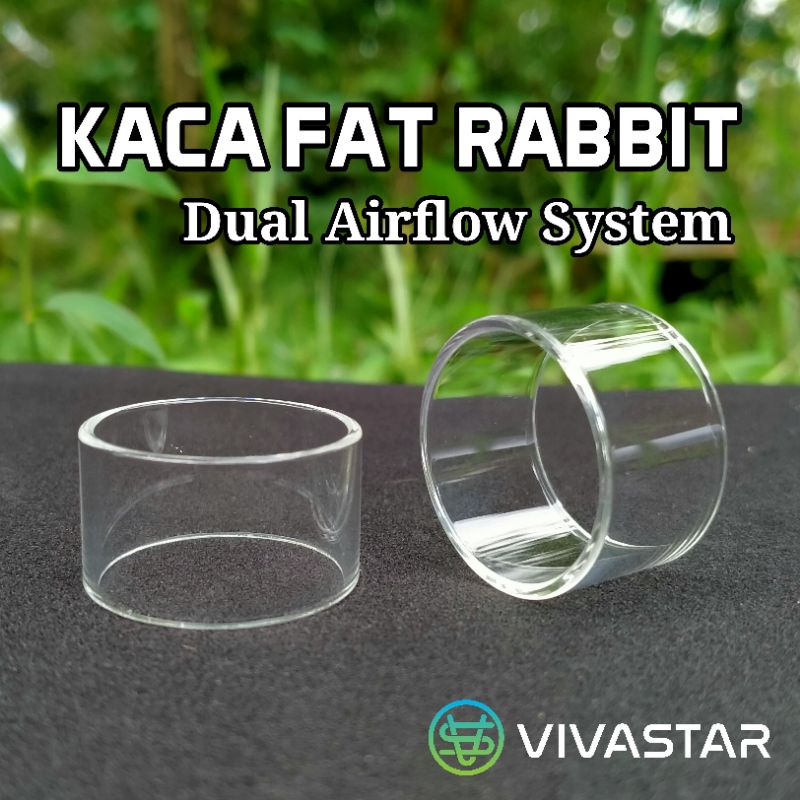 Jual Kaca Fat Rabbit RTA Dual Airflow 28mm Tube Lurus Glass Replacement ...