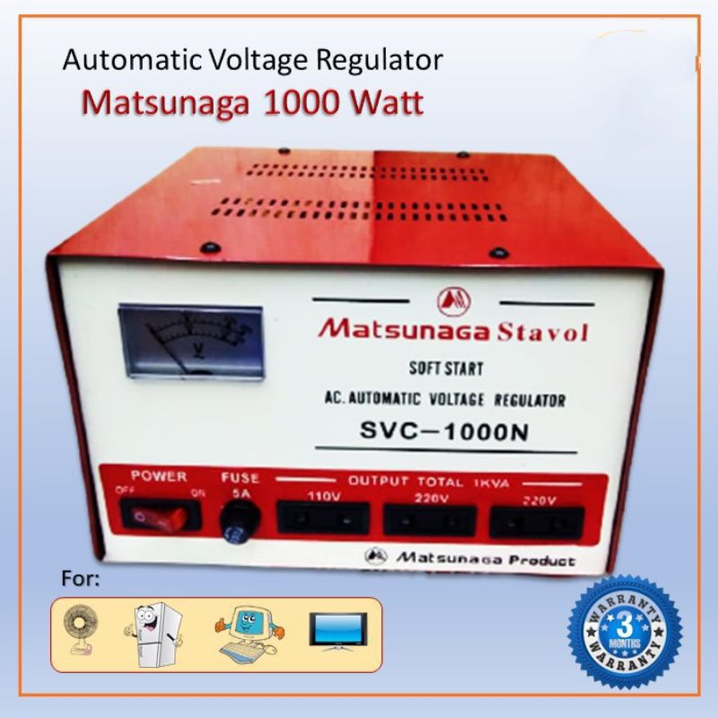 Jual Stabilizer matsunaga 500watt/1000watt svc 500watt/1000watt stabilizer 500volt/1000volt ...