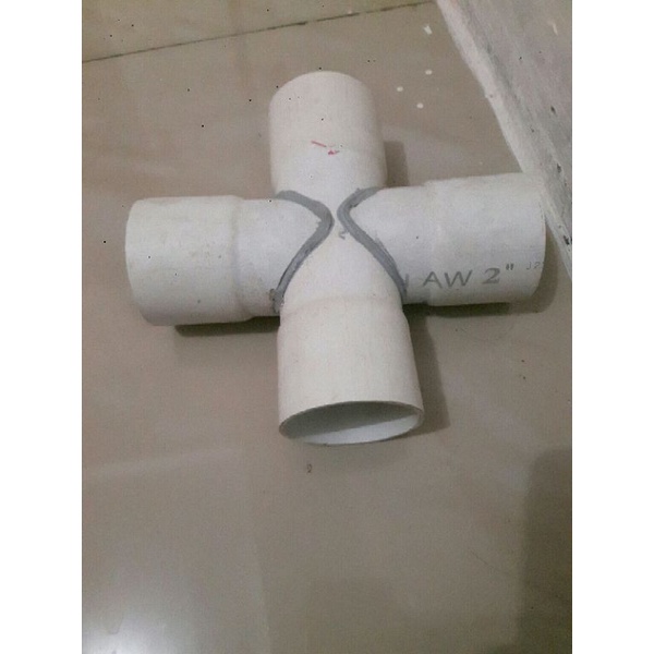 Jual tee cross 2 inchi sambungan pipa 4 arah bentuk plus 2 inchi ...