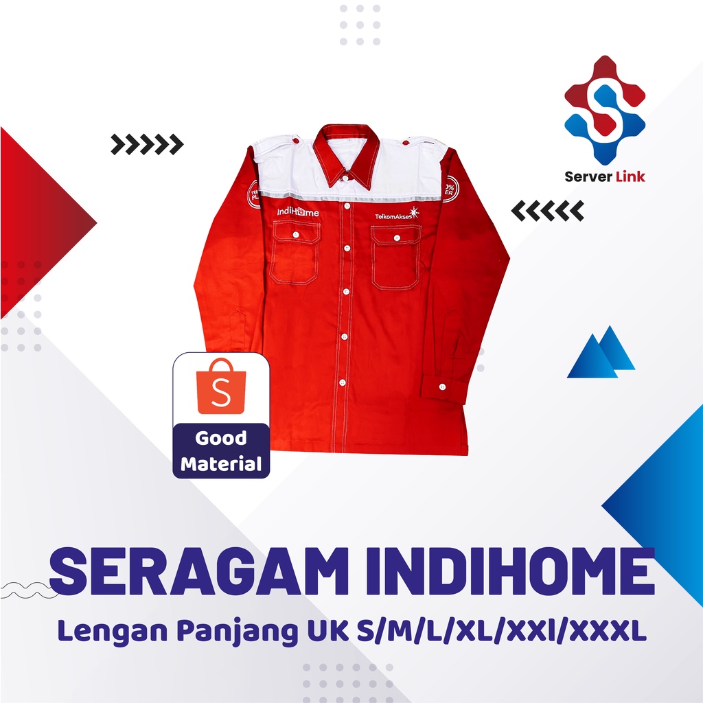 Jual Seragam Kerja Lapangan Telkom Indihome kemeja Lengan panjang ...