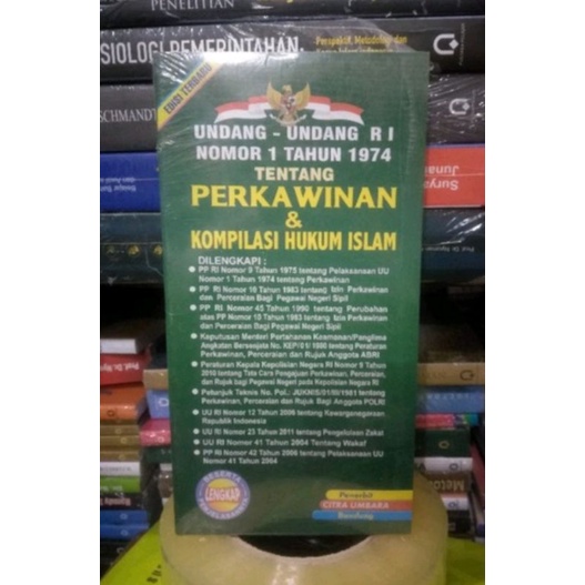 Jual [Original] Buku Undang Undang RI No 1 Tahun 1974 Tentang Hukum Perkawinan Dan Kompilasi ...