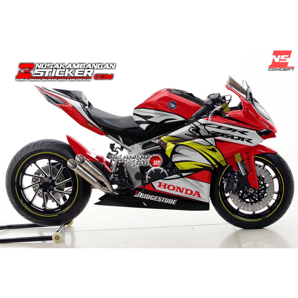 Jual STIKER DECAL SEPEDA MOTOR HONDA CBR 250 RR FULL BODY GARUDA MERAH ...