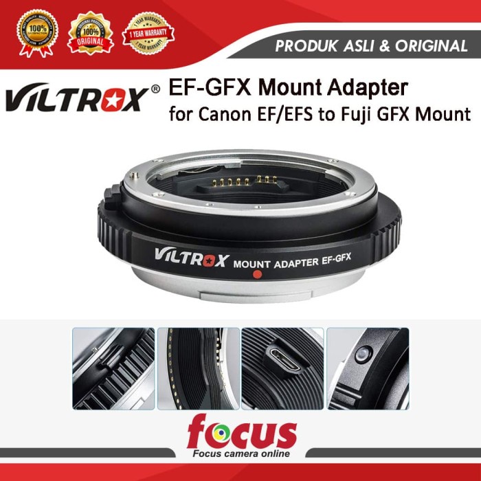 Jual Viltrox EF-GFX Mount Adapter for Canon EF/EFS to Fuji GFX Mount ...
