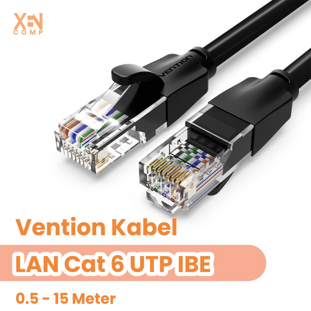Jual Vention Kabel Lan Cat6 IBE 0.5M / 1M / 1.5M / 2M / 3M / 5M / 8M / 10M | Shopee Indonesia