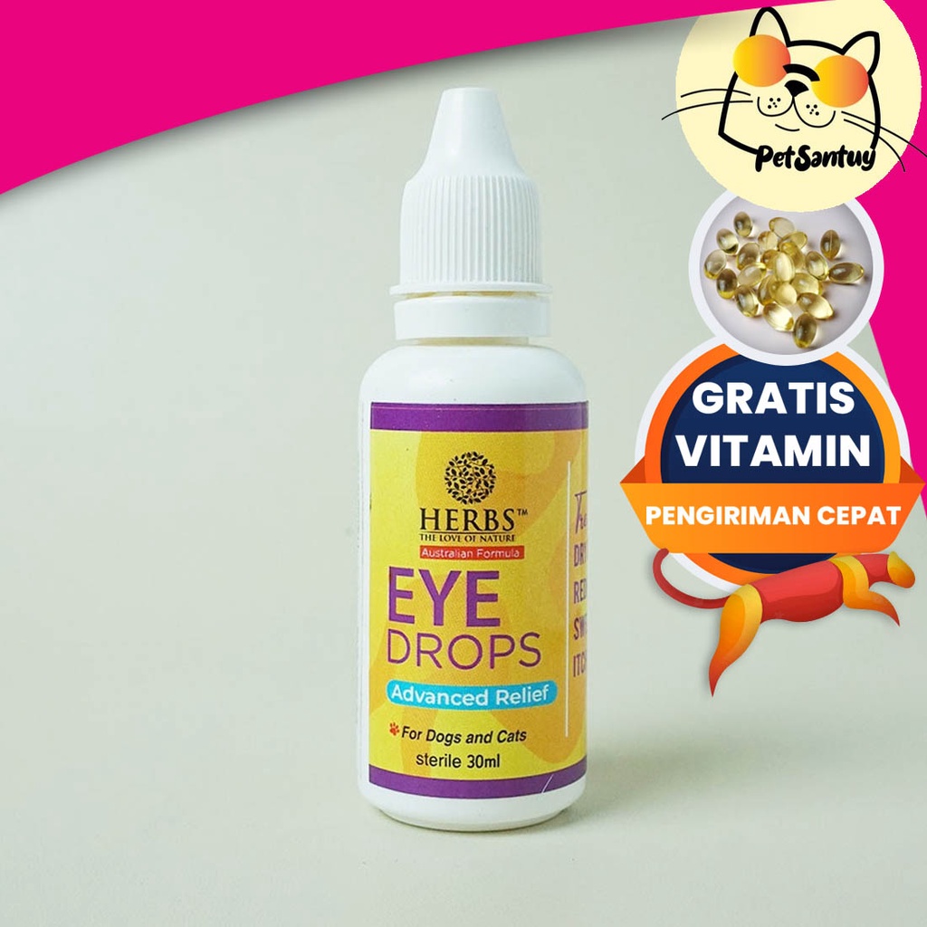 Jual HERBS EYE DROPS cat & dog 30ml Obat Tetes Mata Kucing Free Minyak ...
