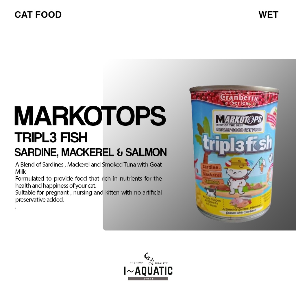 Jual Markotops Kaleng Triple Fish Sardine Mackerel & Salmon | Shopee ...