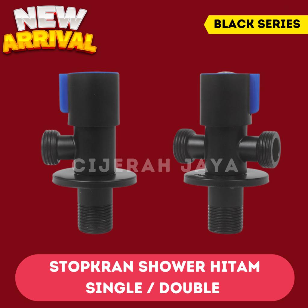 Jual STOP KRAN SHOWER HITAM / KERAN T KLOSET BLACK STAINLESS STOPKRAN SINGLE DOUBLE | Shopee ...