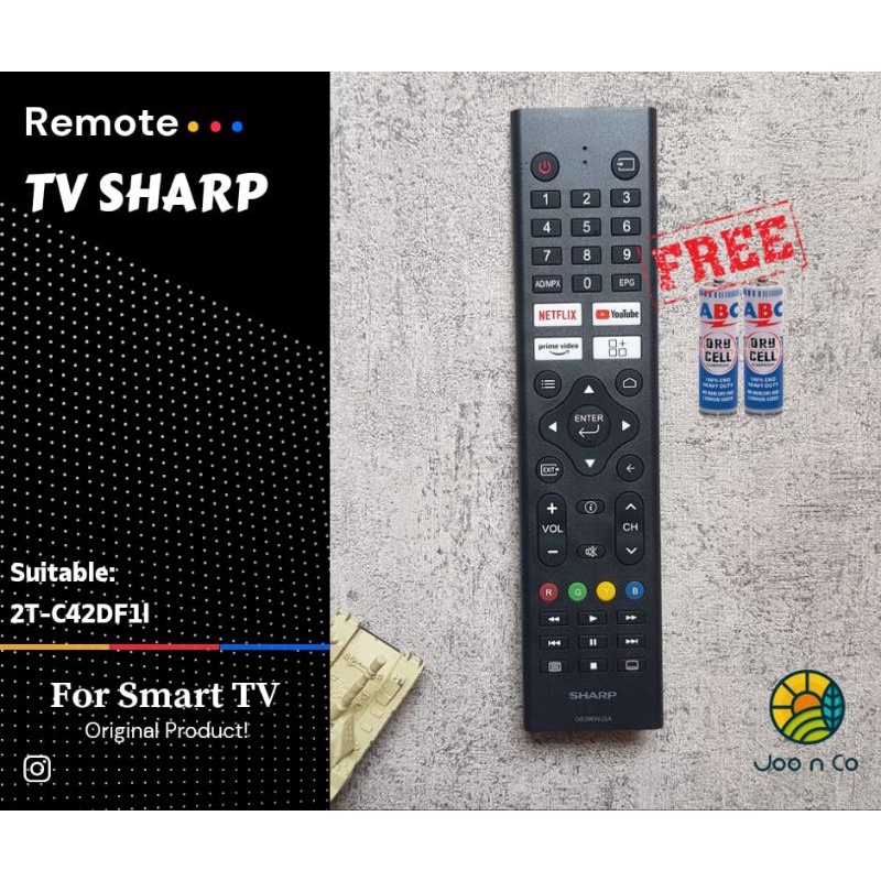 Jual Remote GB396WJSA TV SHARP 2T-C42DF1I AQUOS smart tv original 100% ...