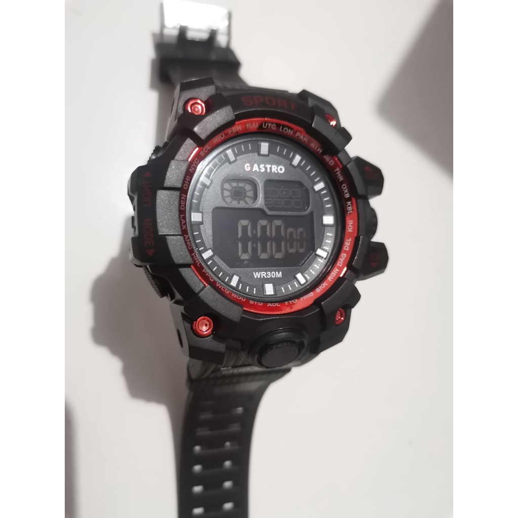 Jual AIO SHOP - GSL-04 Jam Tangan Pria Digital Gastro Sport LED Strap ...