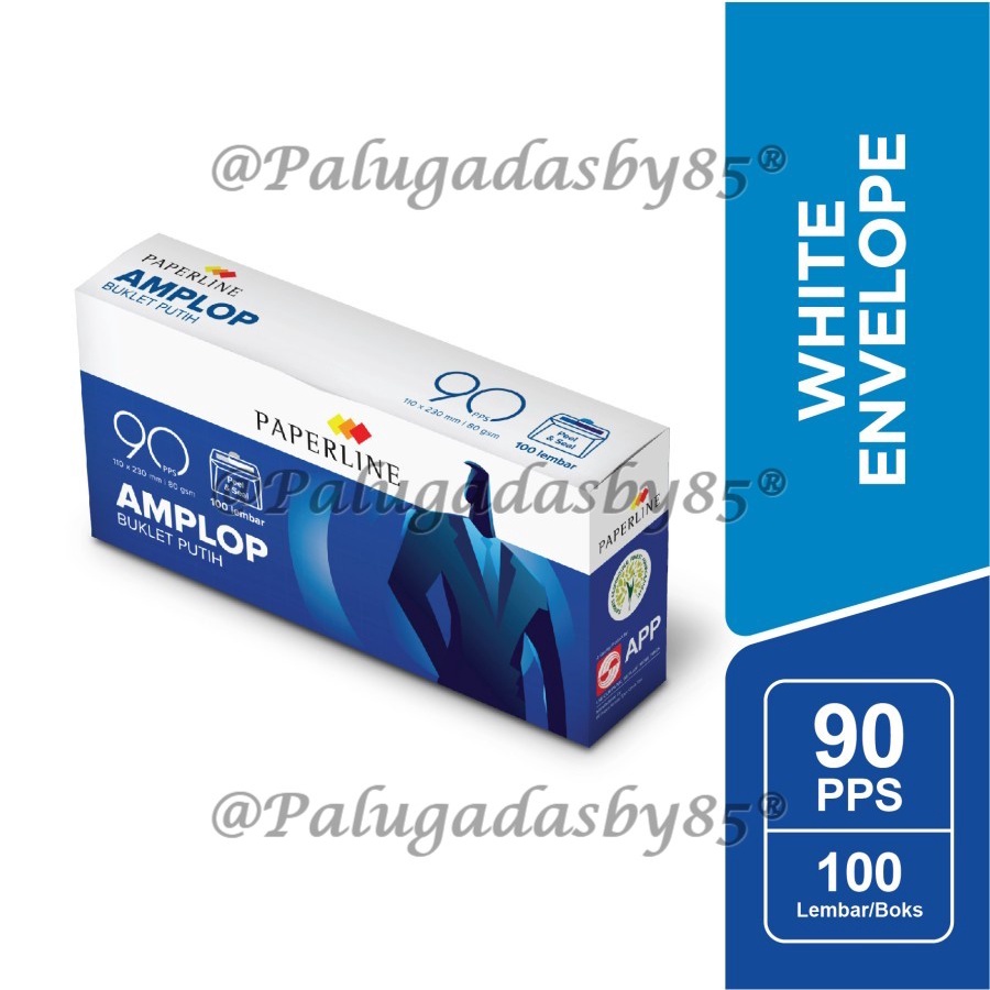 Jual Amplop PAPERLINE 90 Perekat (1 Pak isi 100 Lembar) Ukuran 11 x 23 ...