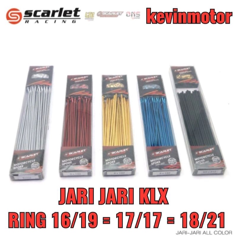 Jual JARI2 RUJI JERUJI KLX TRAIL CRF 150,1SET DPN BLKG 36 HOLE SPOKE ...