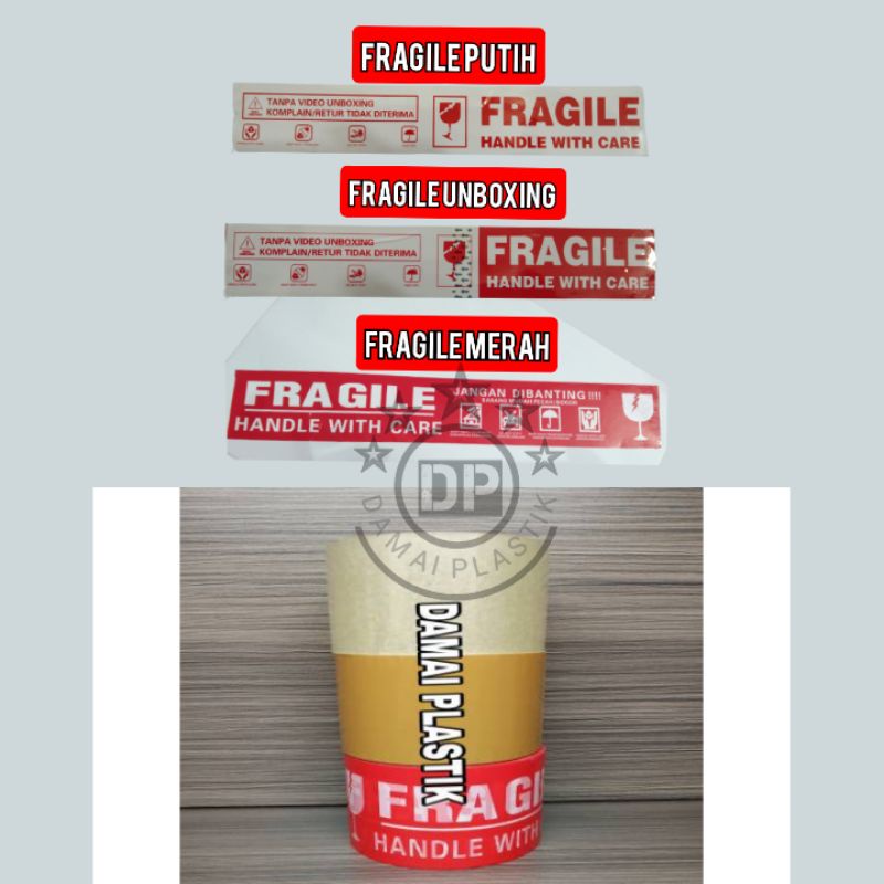 Jual Lakban Bening / Selotip Bening 100 Yard Jangan Di Banting Fragile ...